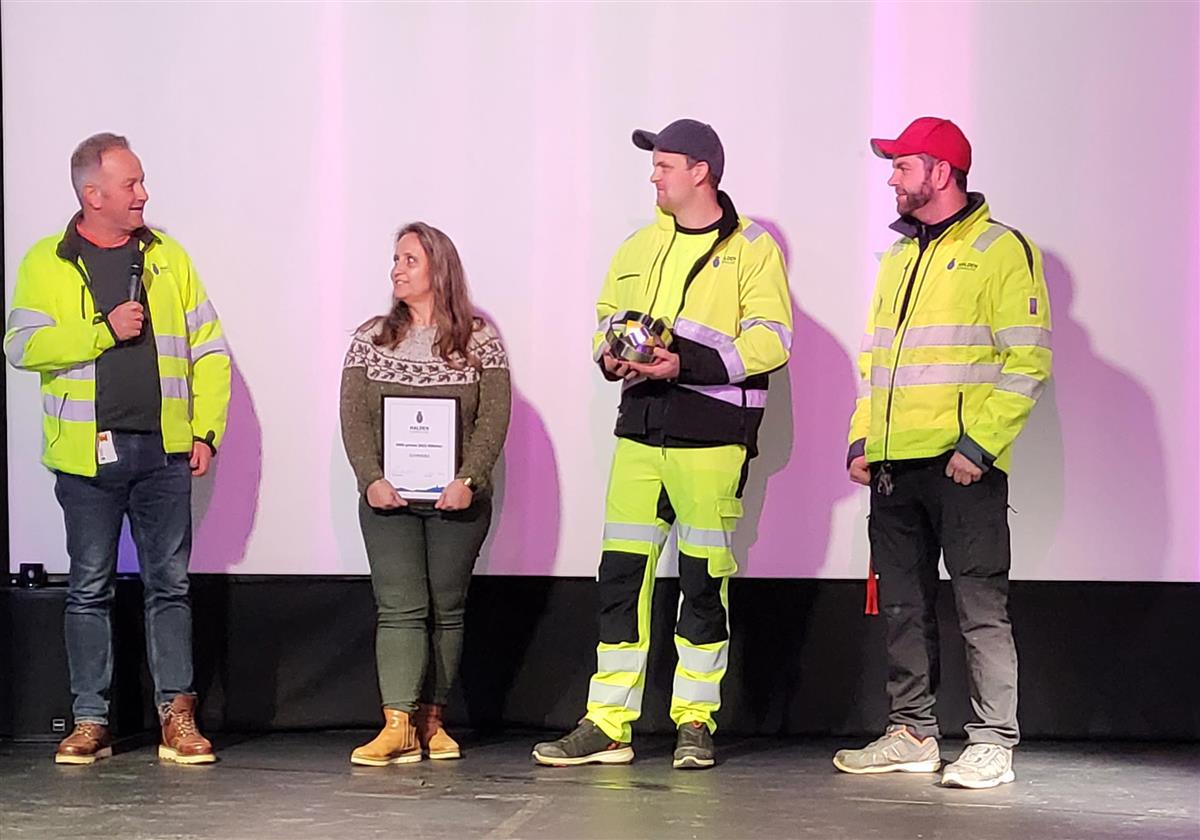 Kommunalteknikk drift vant HMS-prisen for andre gang - Halden kommune
